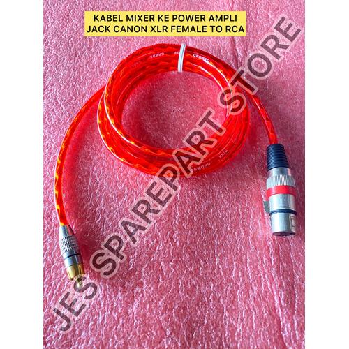 Jual KABEL MIXER KE POWER AMPLI JACK CANON XLR FEMALE TO RCA - 2 METER ...