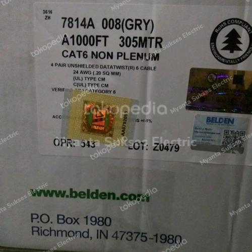Jual Kabel Data BELDEN Cat 6 7814A ORIGINAL Box 305m - Jakarta Pusat ...
