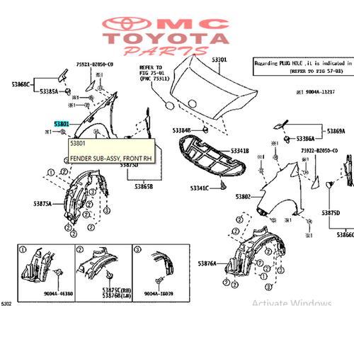 Jual Fender Depan Kanan Toyota Agya Ayla New 53811-BZ270 - Kota Depok ...