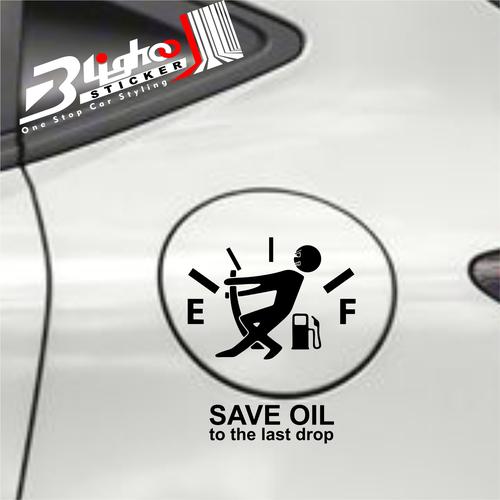 Promo STIKER SAVE OIL KEREN CUTTING STICKER MOBIL TUTUP TANGKI BENSIN ...