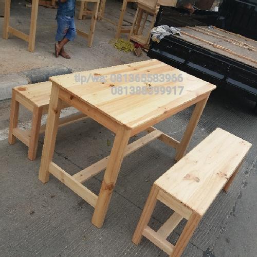 Jual meja set/meja makan/meja dan bangku/meja kafe/meja minimalis/meja ...