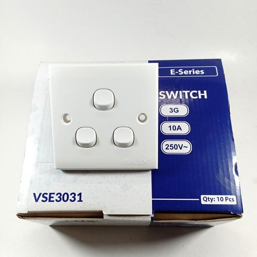 Jual VISALUX Saklar Lamp 3G-1W-10A / Swith Lampu VSE3031 - Kota Batam ...