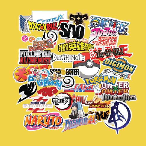 Jual Stiker Anime Logo One Piece Naruto Gintama Gojo Dragon Ball Stiker ...