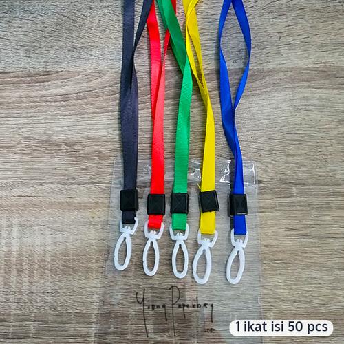 Jual Tali Lanyard ID Card Nametag Nylon 1 cm / Tali Gantung Hook ...