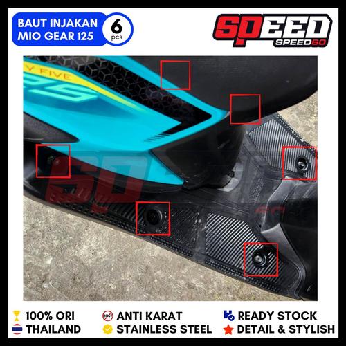 Jual Probolt Baut Dek Injakan Step Yamaha Mio Gear 125 Stainless King ...