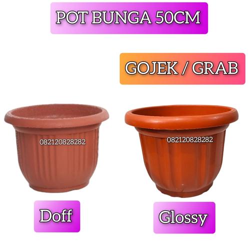 Jual jumbo pot tanaman jumbo besar 50cm putih tebal tahan banting ...