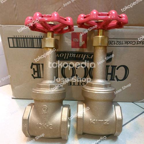 Jual Gate Valve Kitz Size 2 inch JIS 10K Bronze Long Gate Original Kitz ...