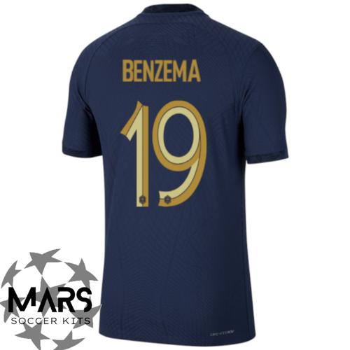 Jual France 2022 Authentic Home Jersey + Benzema Nameset - Benzema, S ...