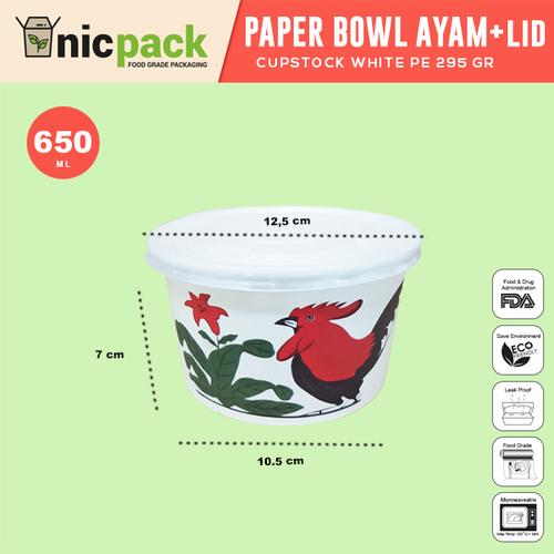 Promo Paper Bowl Ayam Jago/Mangkok kertas/Mangkuk Ayam/Mangkuk Sup ...