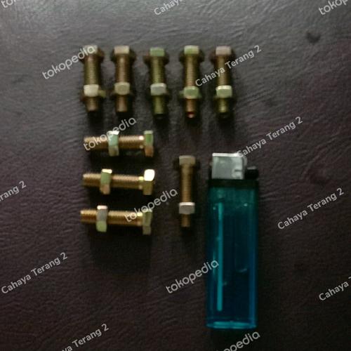 Jual baut mur kuning 6x15/baut kuning M6/baut Hex/baut hexagon (per ...