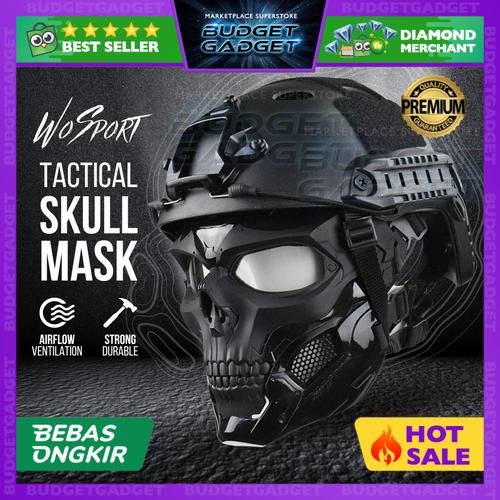 Jual WoSporT Masker Motor Tengkorak Topeng Airsoft Full Face Skull ...