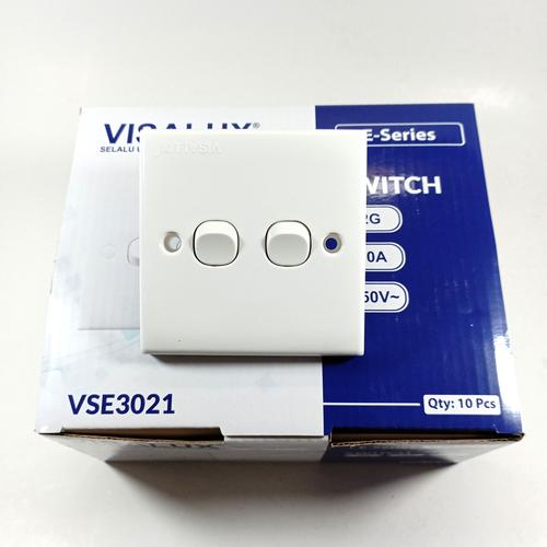 Jual VISALUX Saklar Lamp 2G-1W-10A / Swith Lampu VSE3021 - Kota Batam ...