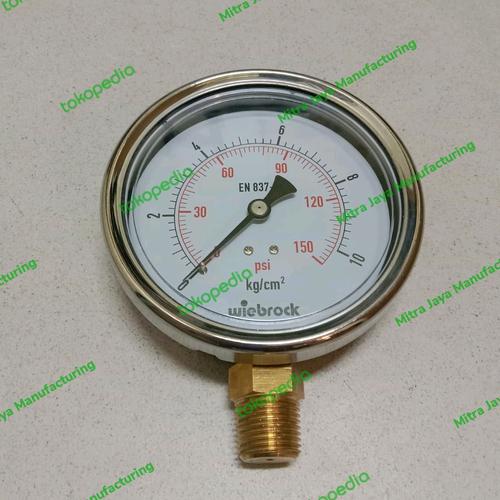 Jual Manometer Pressure Gauge Raket 4 inch 10 Bar Kg 150psi - Jakarta Barat - Mitra Jaya ...