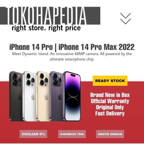 Jual RESMI iBox iPhone 14 Pro Max 128 / 256 / 512 / 1TB Purple Black ...