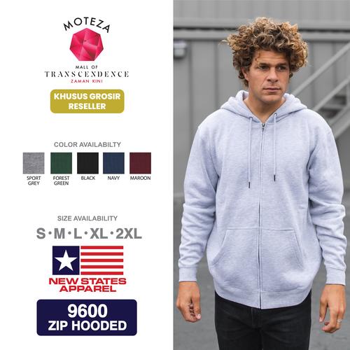Jual Jaket Sweater Polos New State Apparel - NSA Zip Hoodie 9600 ...