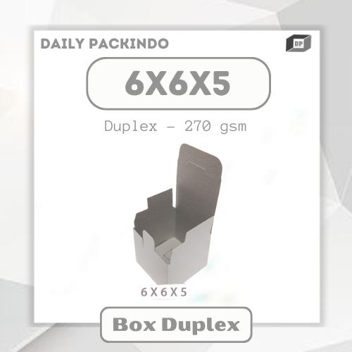Jual Box/Dus/Packaging/Duplex Putih Abu Polos Ukuran 6x6x5 Cm Tebal 270 ...