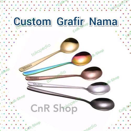 Jual Sendok Garpu Stainless Custom Grafir Nama Souvenir Kado Hampers ...