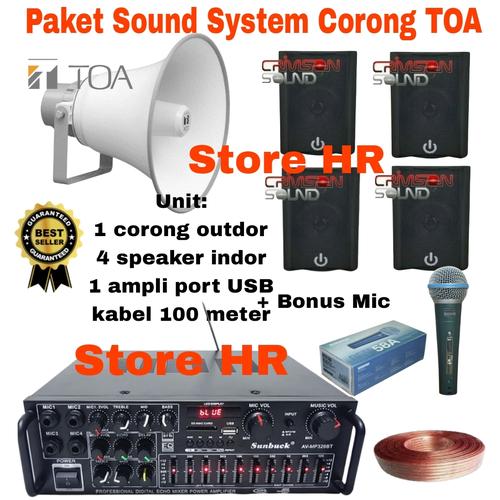 Jual Paket Sound TOA Mesjid/Mushola (Indoor 4 outdoor 1) bergaransi ...
