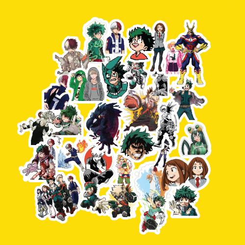 Jual My Hero Academiia Stiker Anime Keren 1 Set Boku No Hero Midoriya ...