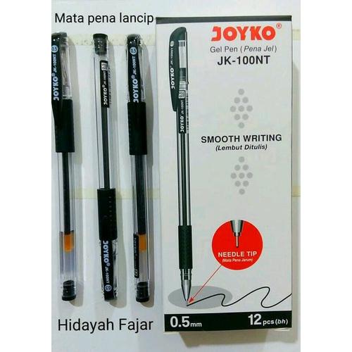 Jual Pen gel Joyko JK-100 Pulpen Joyko JK-100NT HITAM isi 12 pcs - PEN ...