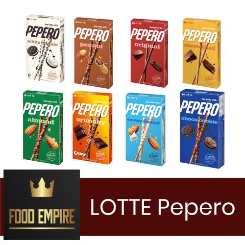Jual LOTTE Pepero Almond Peanut Snowy White Cookie Choco Filled ...