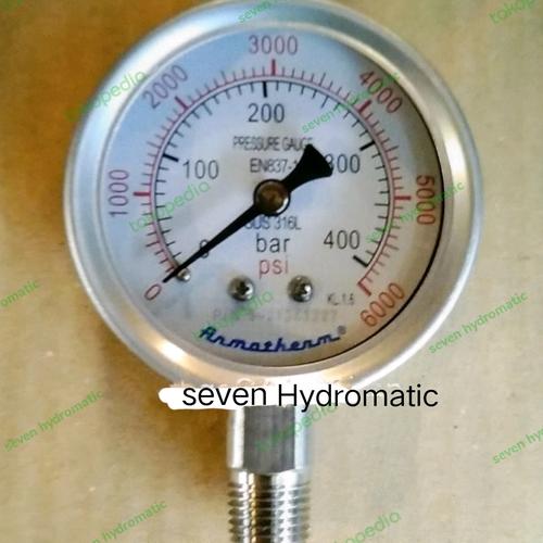 Jual PRESSURE GUAGE ARMATHERM 6000 PSI 400BAR TIPE RAKET - Jakarta ...