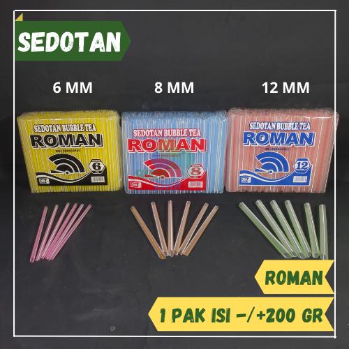 Jual Sedotan Bubble Tea ROMAN Warna 6mm, 8mm, 12mm isi 200 gram - 12 mm ...