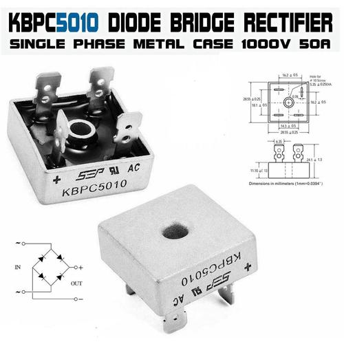 Jual KBPC-5010 Dioda diode bridge Rectifier Kiprok KBPC5010 50A 1000V ...
