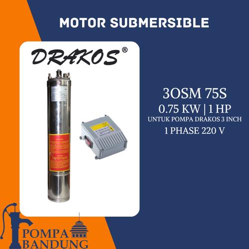 Jual Motor Pompa Submersible Drakos 3" 0,75kW|1 HP (untuk 3DFP 2.5/21 ...
