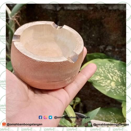 Jual asbak rokok dari bambu ukuran kecil, kerajinan asbak rokok bambu ...