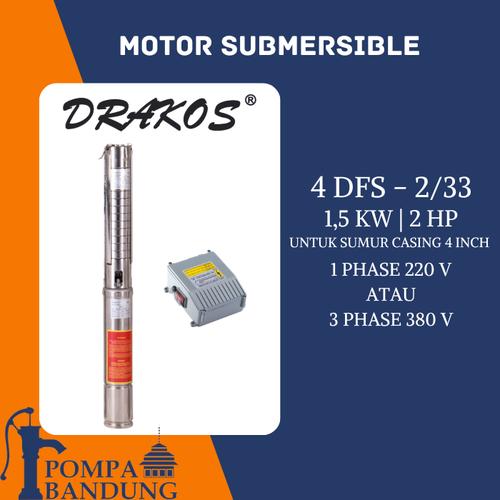 Jual Pompa Submersible Drakos 4 Inch impeller 4DFS/4DFST - 2/33 1,5kW ...
