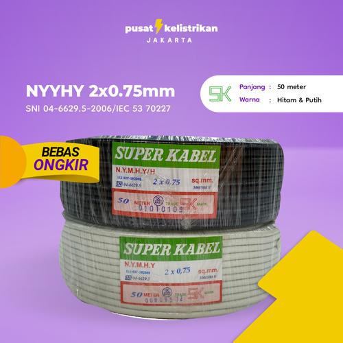Jual Kabel NYYHY 2X0,75 2X0.75 2x0,75MM 2x0.75MM NYMHY 50 METER Super ...