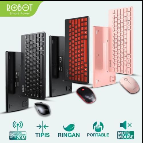 Jual Robot Portable Mini Wireless Keyboard and Mouse Combo KM3000 ...