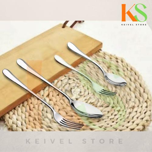 Jual Sendok Garpu Makan Alat Makan Dessert Stainless Steel Tebal ...