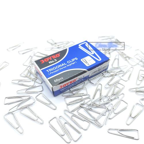 Jual Paper Clip Joyko No 3 / Trigonal Klip Penjepit Kertas [Isi 60 Klip ...