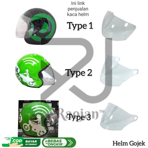 Jual Kaca helm Driver Gojek Visor helm gojek - Type 2, Clear - Kota ...