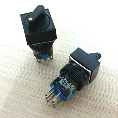 Jual selector switch 16mm 2posisi(on/off)2no-2nc SCSSRD/SQ-1622-2 ...