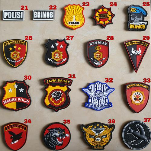 Jual rubber patch logo polri - polisi - police - brimob - tempelan ...