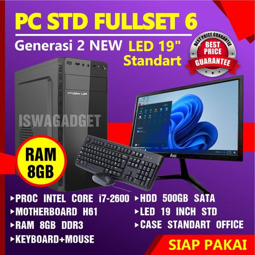 Promo PC RAKITAN LENGKAP SIAP PAKAI CORE I7 2600 RAM 8GB - Kota Surabaya - ISWA GADGET | Tokopedia