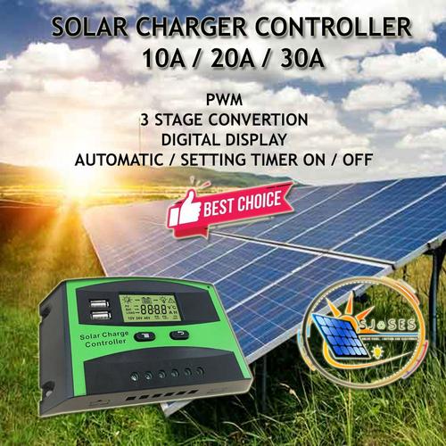 Jual Solar Charger Controller 10A 20A 30A 12V/24V PWM 3 Stage ...