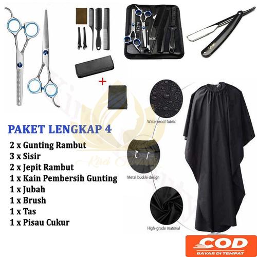 Jual [COD] Paket Alat Cukur Gunting Rambut Set BarberShop Lengkap ...