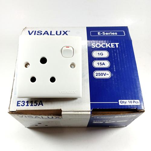 Jual VISALUX Kotak Kontak 1G-15A / Stop Kontak AC 15A-E311A - Kota ...