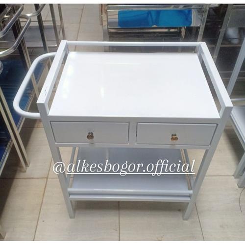 Jual Meja Instrumen 2 Rak 2 Laci Pipa Besi Troly Medis Trolley Rs - Kab ...