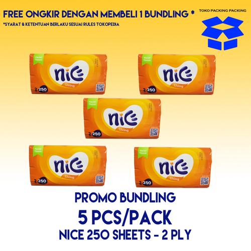 Jual Paket 5 x Nice Facial Tissue 250 Sheets/Lembar - 2 PLY - Jakarta ...
