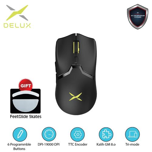 Jual DELUX M800 PRO Wireless Gaming Mouse with PAW 3370 Sensor - Black 3395 - Jakarta Pusat - PT ...