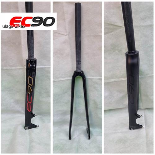 Jual fork carbon discbrake EC90 700c 700 disk u brake roadbike rigit ...