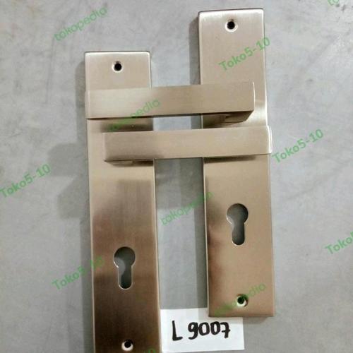 Jual SLG Soligen Handle Pintu Gagang Kunci Besar Alumunium Set 9007 ...