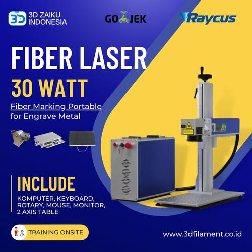 Jual Zaiku Fiber Marking Laser Rotary 30 Watt Grafir Engraving Besi ...