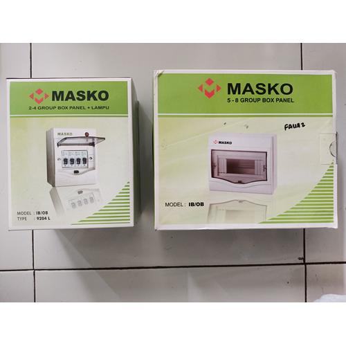 Jual Panel Box MCB / Rumah MCB / Cover MCB+Lampu MASKO Isi 4 GRUP - 8 ...