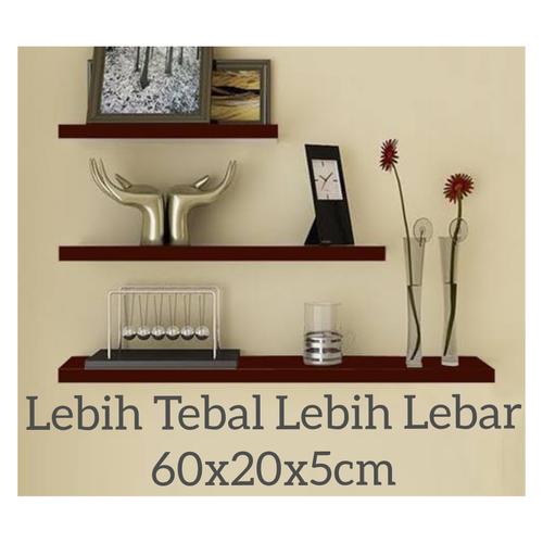 Jual ambalan dinding kayu - hambalan melayang - LEBAR 20CM - PVC SHEET ...